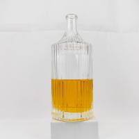 China High White Glass Material Custom Color Clear 750ML Whisky Whiskey Glass Decanter Bottle for sale