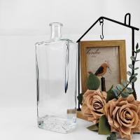 China Customized 700ml 750ml Extra White Flint Glass Cylinder Long Neck Gin Rum Bottle for Beer for sale