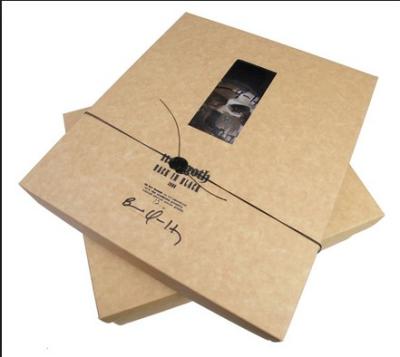 China Brown Paper Logo Printing Box Packaging For Textile T-shirt: for sale