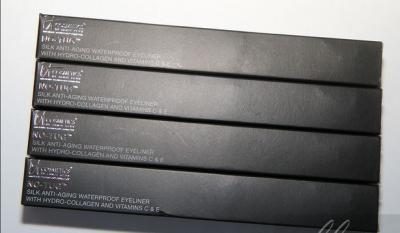 China Eyeliner Cosmetic Box Packaging With UV Craft Black Color Paper Box for sale