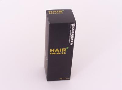 China Black Color Paper Box , Cosmetic Box Packaging With Logo Gold Foil Stamping for sale
