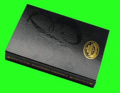 China CMYK Printing Cigar Paper Box , Custom Printed Cardboard Box Packaging With UV Coating for sale