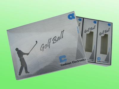 China Custom Paper Box Packaging For Golf Ball CMYK Printing PVC Window for sale