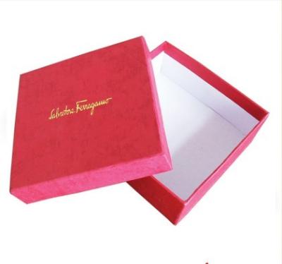 China Red Color Printed Cardboard Box Packaging With Logo Gold Foil Stamping for sale