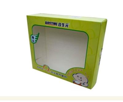 China Gloss Art Paper Box Packaging PVC Window , Paper Cardboard Box for sale