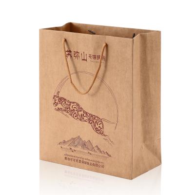 China Kraft Paper Material Black Color Custom Design Logo Printing Shopping Bags for the Food Packaging for sale