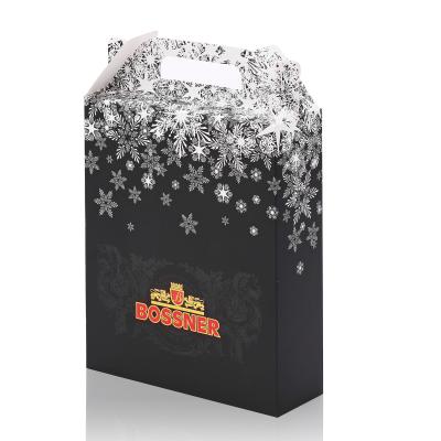 China OEM Design Logo Embossing Gold Hot Stamping Black Color Custom Printing Paper Bags for Shopping for sale