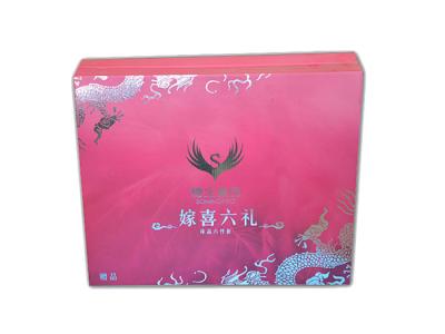 China Pantone Red Color Silver Hot Stamping Craft  Cardboard Corrugated Box Printing for Bedding Packaging for sale