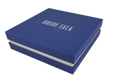 China Cardboard Material Logo Printing Blue Color Printing Top Bottom Boxes Packaging with Lamination Craft for sale