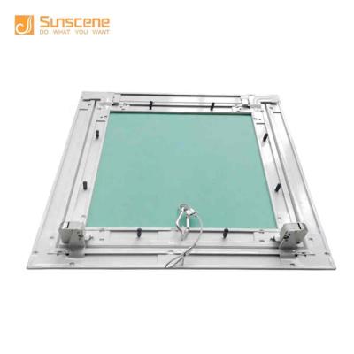 China Trap Door Gypsum Board Access Panel Plaster Flush Aluminum 60x60 Drywall Gypsum Ceiling Lock Open for sale