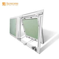 China Trap Door Gypsum Board Access Panel Plaster Flush Aluminum 60x60 Drywall Gypsum Ceiling Lock Open for sale