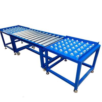 China Heat Resistant Industrial Automated Gravity Roller Conveyor Assembly Line With Ball Transfer Table for sale