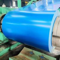 China ASTM A755 Prepainted Steel Coil 50 inch Width Blue Color for Roofing for sale
