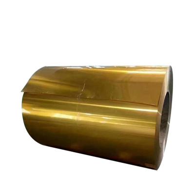 China 1100 PE Coating Gold Pre-Painted Aluminum Coil 0.2-5.0mm Thickness 1800mm Width for sale