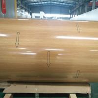 China Pine Wood Grain Color Coated Aluminum Coil 1100 3003 5052 20-25 Micron Front Coating for sale