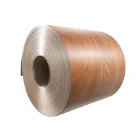 China PVDF Wood Grain Coated Aluminum Coil 20-25 Microns for Curtain Wall Cabinet Interior for sale
