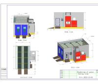 China Explosion Proof Vehicle Spray Booth Steel Construction 7900 X 4100 X 2700mm for sale