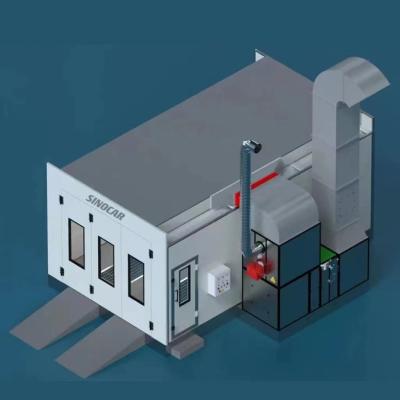 China 2 Stage Car Spray Booth Auto Paint Automotive Paint Booth 7.9m With Fire Resistant Wall for sale