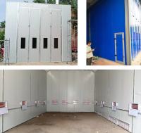 China Four Sheetmetal Front Door Bus Spray Booth With High Capacity Intake Fan for sale