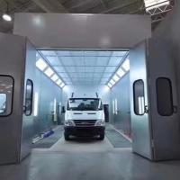 China Four Sheetmetal Front Door Bus Spray Booth With High Capacity Intake Fan for sale