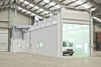 China Spray Booth Front Door/Safety Door with Four Sheetmetal Door for sale