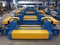 China Stepless 20T Tank Rotators VFD Manual Travel Bogie Pipe Rotator for sale