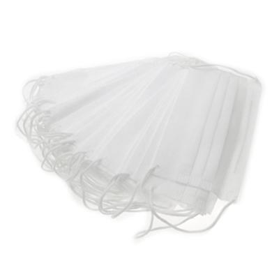 China Earloop Medical Disposable Masks 3 Layer Fiber Fabric Construction for sale