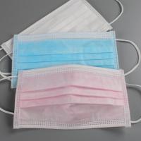 China OEM Blue And White Earloop Disposable Masks For Restaurants , Beauty Salons for sale