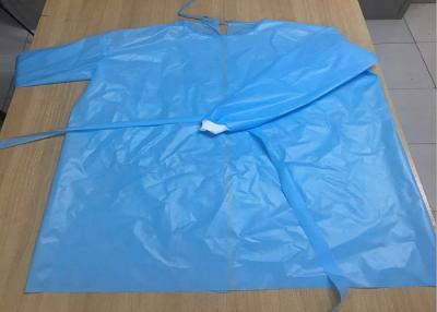 China PP PE Coated Non Woven Isolation Gown Garment AAMI Level 2 FDA Certification for sale