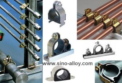 China Cushion clamps, galvanized steel cushion clamps with rubber inside for sale