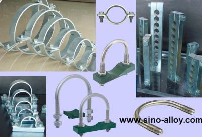 China Galvanized steel pipe clamps / flat steel pipe clamps according to DIN 3567-B for sale
