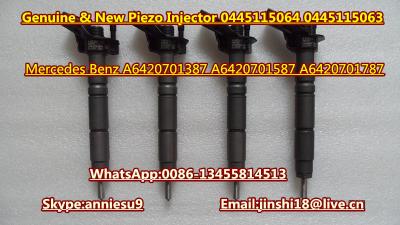 China Genuine & New Piezo Injector 0445115064 0445115063 for Mercedes Benz A6420701387 A64207015 for sale