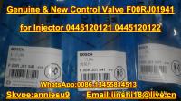 China Genuine & New Common Rail Injector Control Valve F00RJ01941 for Injector 0445120121 for sale