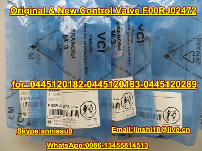 China Genuine Common Rail Injector Valve F00RJ02472 for 0445120182  0445120183  0445120289 for sale