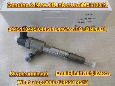 China Genuine & New Common Rail Injector 0445110313 0445110445 0445110446 for FOTON 4JB1 for sale