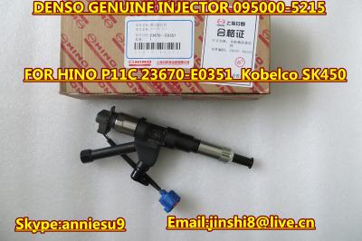 China Denso Genuine Common Rail Injector 095000-5215  for HINO P11C 23670-E0351  Kobelco SK450 for sale