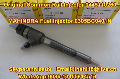 China Original and New Common Rail Injector 0445110260 MAHINDRA Fuel Injector 0305BC0401N for sale