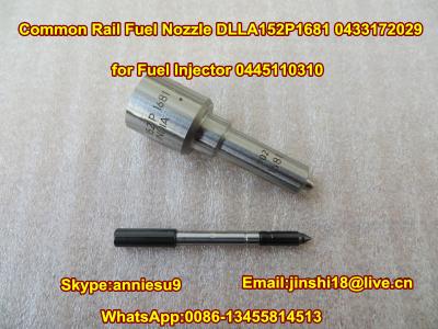 China Common Rail Fuel Injector Nozzle DLLA152P1681 0433172029 for Injector 0445110310 for sale