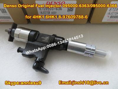China Denso Genuine Fuel Injector 095000-6363/095000-6366 for ISUZU 4HK1 6HK1 8-97609788-6 for sale