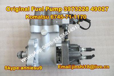 China Cummins Genuine Fuel Pump 3973228 4902731 Komatsu 6745-71-1170 for sale