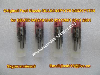 China Original Diesel Fuel Nozzle DLLA144P1170 0433171744 for DEUTZ 0432191345 02112681 02 for sale
