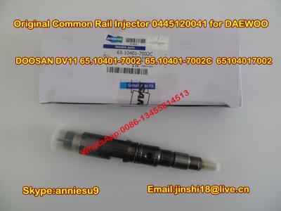China Genuine Common Rail Injector 0445120041 for DAEWOO DOOSAN DV11 65.10401-7002 65.1040 for sale