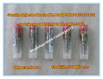 China Genuine Fuel Injector Nozzle DLLA146P1406 0433171872 for 0445120041 65.10401-7002 for sale