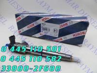China Genuine New Diesel Common Rail Fuel Injector 04451105810445110582 33800-2F600 for sale