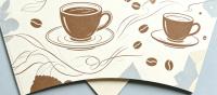 China Pre-die-cut & Pre-printed PE Laminated Paper Cup Fan Blanks with Food-grade PE Lamination and Custom Printing for sale