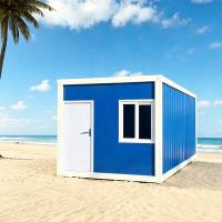 China Ready-Made Luxury Mobile Modular Flat Pack Container House Steel Sandwich Panel Modern Design Portable Living Office Building for sale