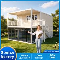 China China Factory Flat Pack Container House 20ft 40ft Modular Prefab Building Standard Thickness Steel Sandwich Panel Hotel Dorm for sale