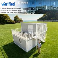 China 20ft Luxury Flat Pack Steel Sandwich Panel Container House Breathable Wall Panel Custom Interior Finishing Low Shipping Cost for sale