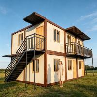 China 20&40ft Modern Flat Pack Container House Stackable Modular Villa with Optional Decoration for Tourism Resort Hotel Bedroom for sale