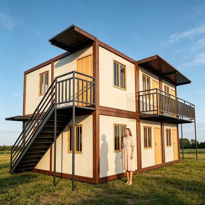 China 20&40ft Modern Flat Pack Container House Stackable Modular Villa with Optional Decoration for Tourism Resort Hotel Bedroom for sale